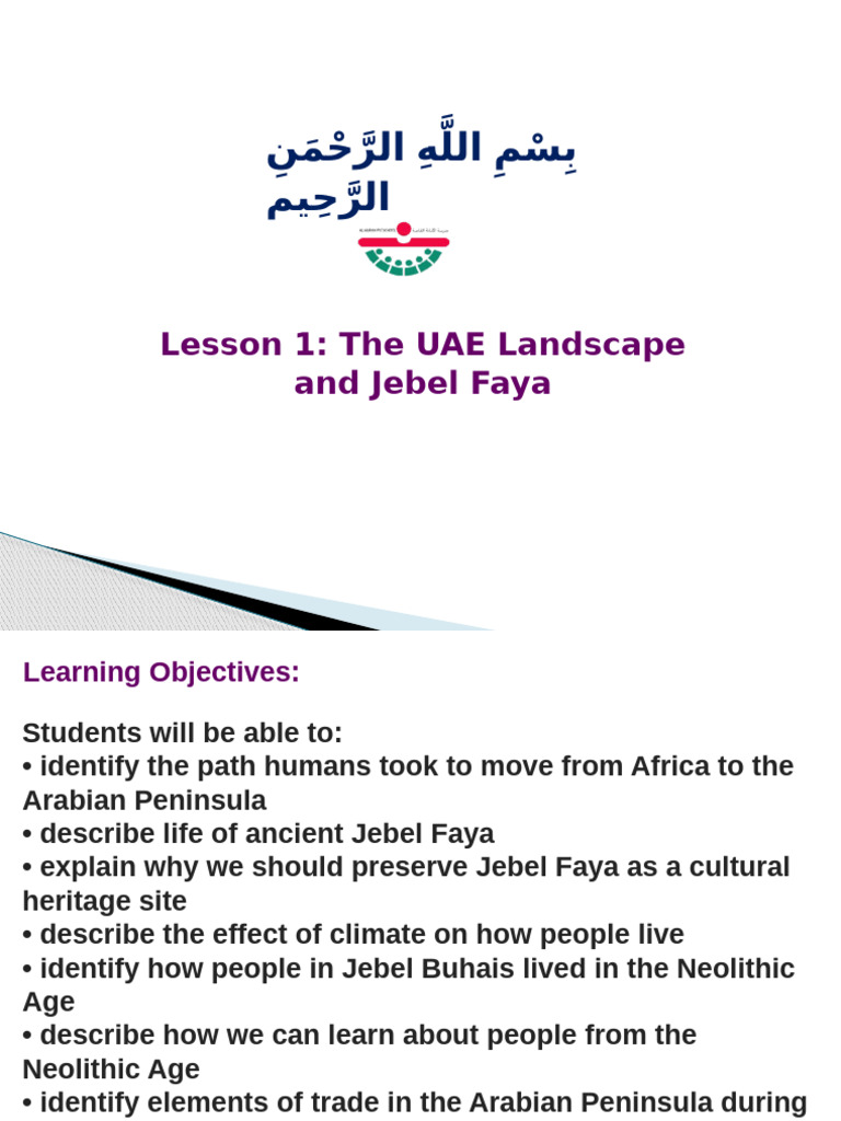 UAE Landscapes and Jebel Faya (NOTES) | PDF | Arabian Peninsula ...