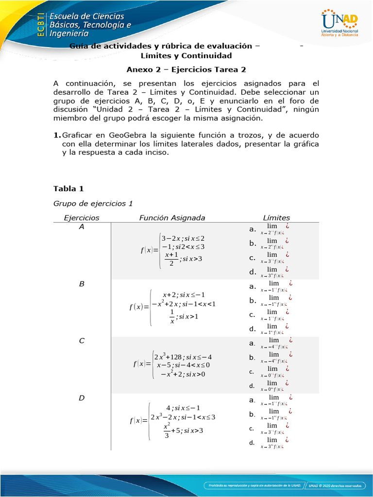 Anexo 2 Ejercicio Tarea 2 | PDF | Matemáticas | Análisis matemático