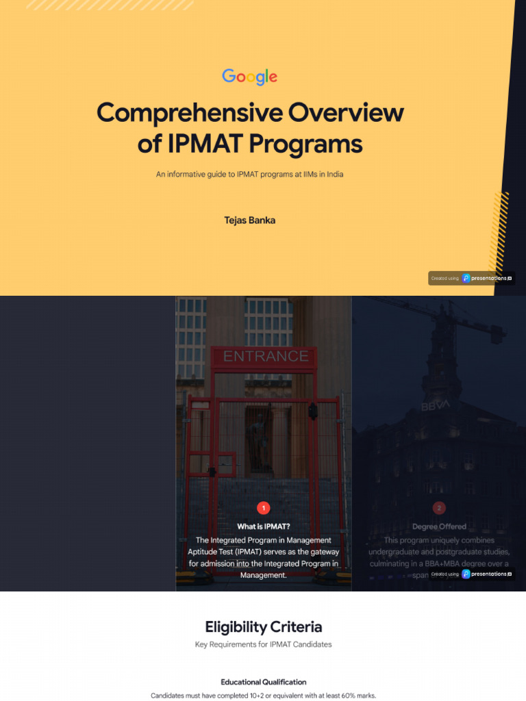 IPMAT Indore and Others Overview | PDF