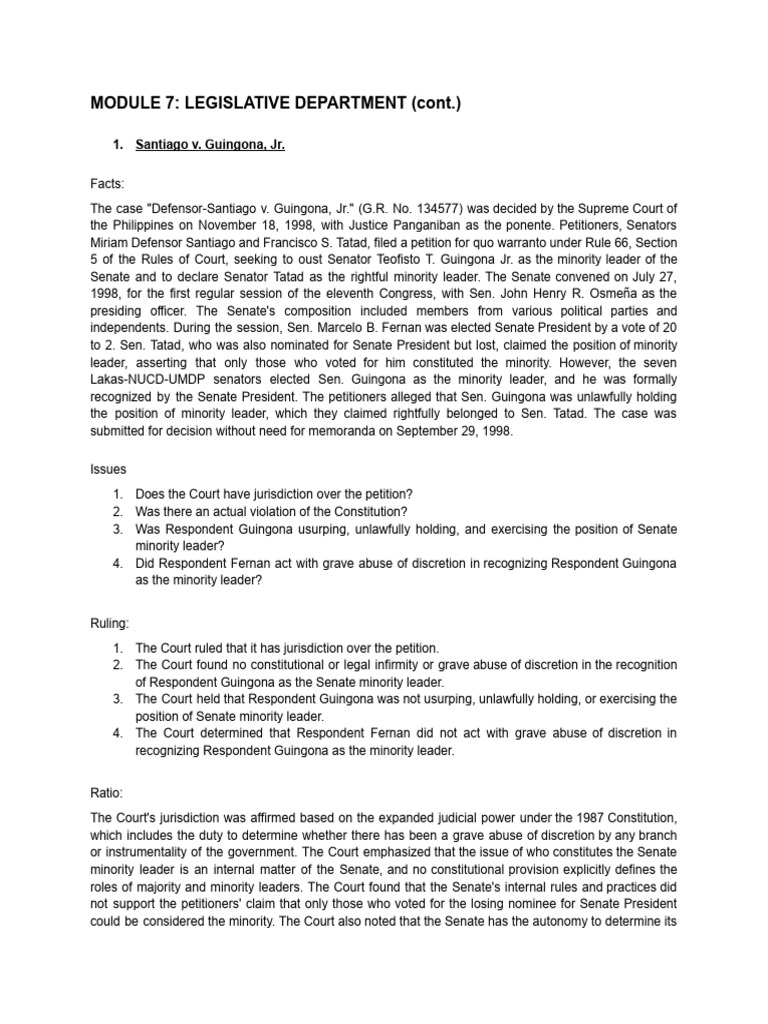 MODULE 7 CONT. | PDF | Supreme Court Of The United States | American ...