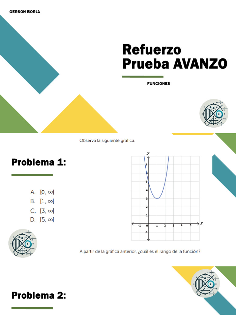 Refuerzo Prueba AVANZO - FUNCIONES | PDF