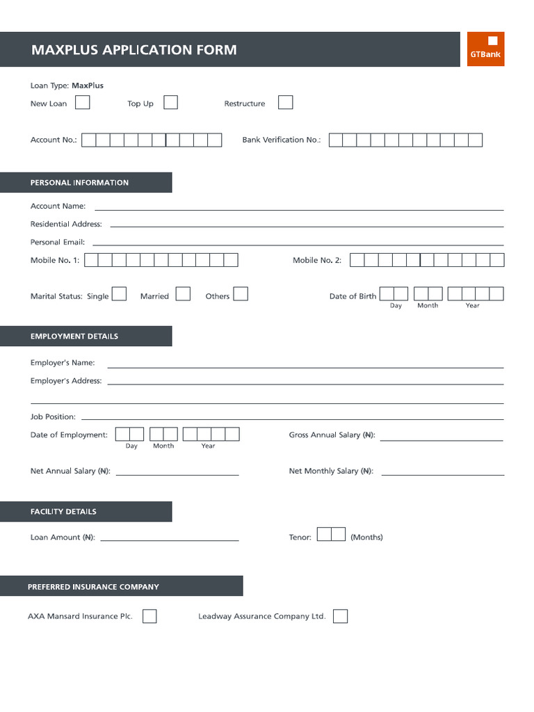 MaxPlus Form | PDF