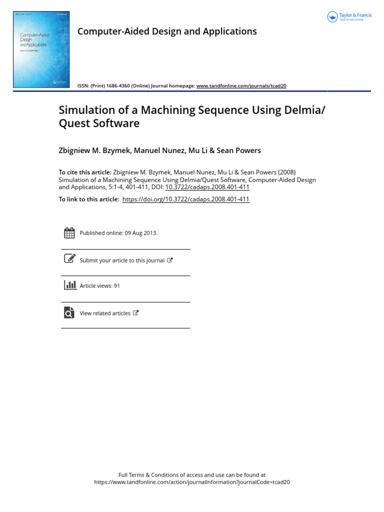 Delmia/Quest Machining Simulation Analysis | PDF | Computer Aided ...