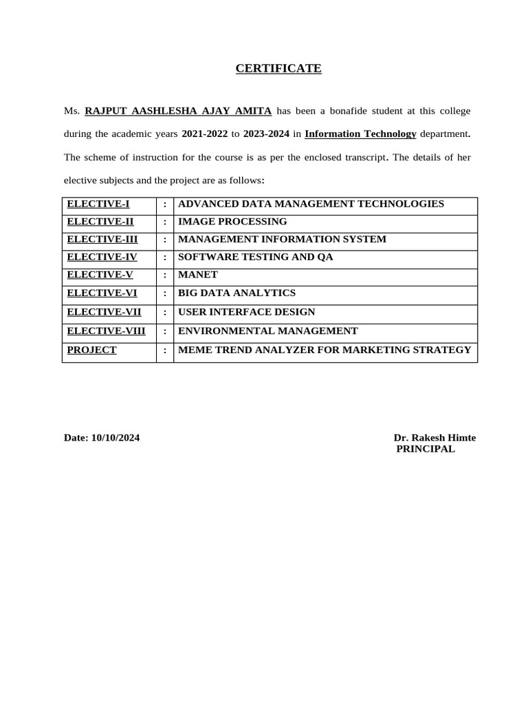 Transcripts Aashlesha Degree | PDF | Computing | Computer Science