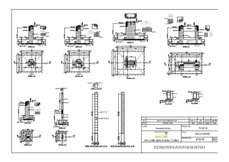 Foundation & Plinth Beam Details | PDF