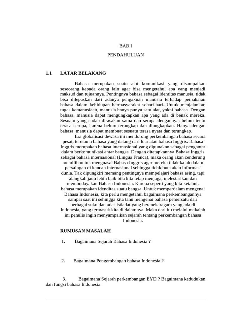 Sejarah - Perkembangan - Bahasa - Indonesia Nuri | PDF