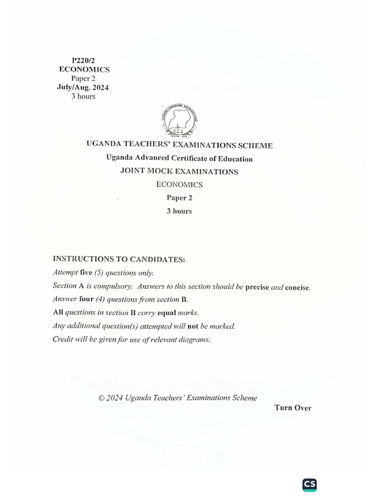 Econ 2 UTES 2024 | PDF