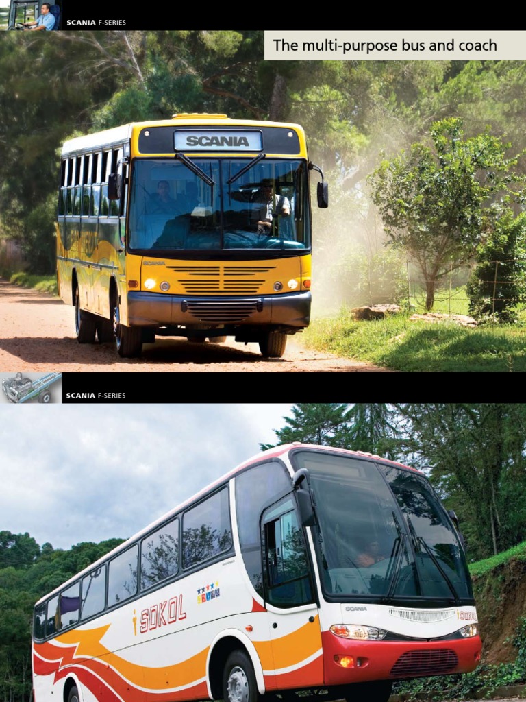 The Multi-Purpose Bus and Coach: Scania F-Series | PDF | Engines | Bus