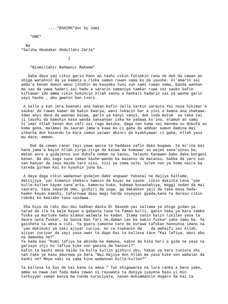 Rahima | PDF | Wellness | Lifestyle