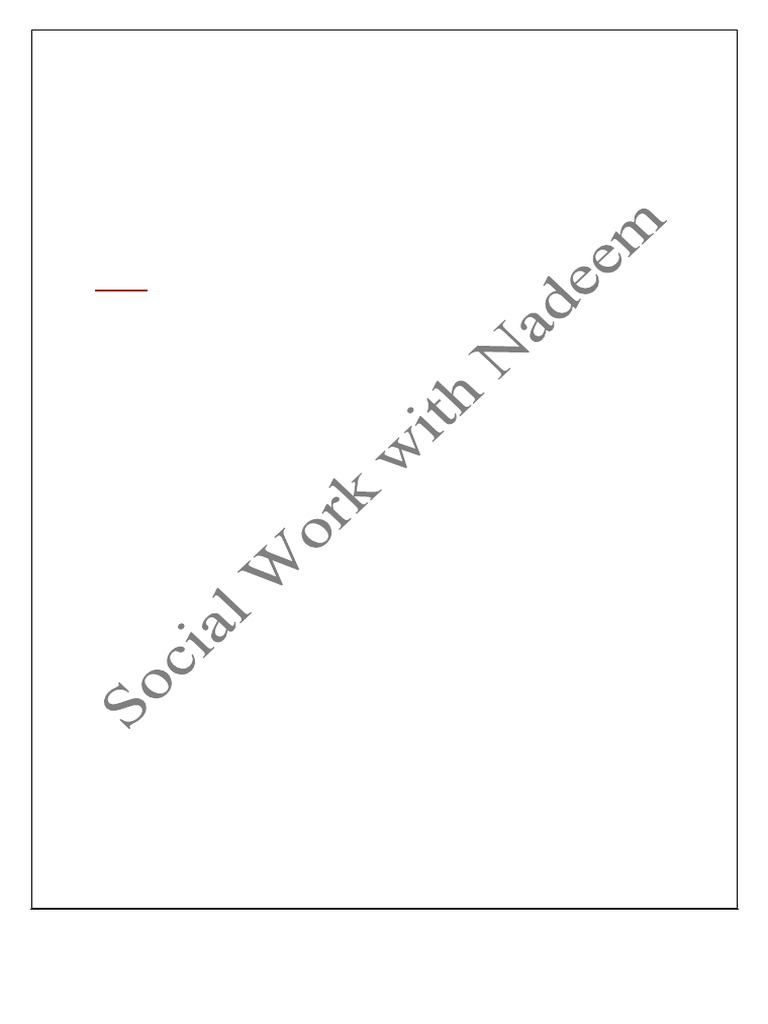 MSW Social Work Notes Unit 1 To 9 | PDF | Family | Organizational Structure