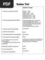 Given Anime: Complete Watch Order Guide | PDF | Anime | Anime And Manga