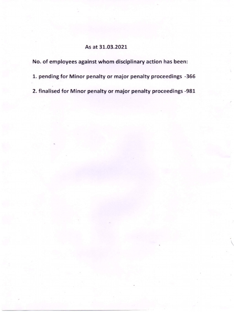 Data of Disciplinary Cases For 2020 21 | PDF