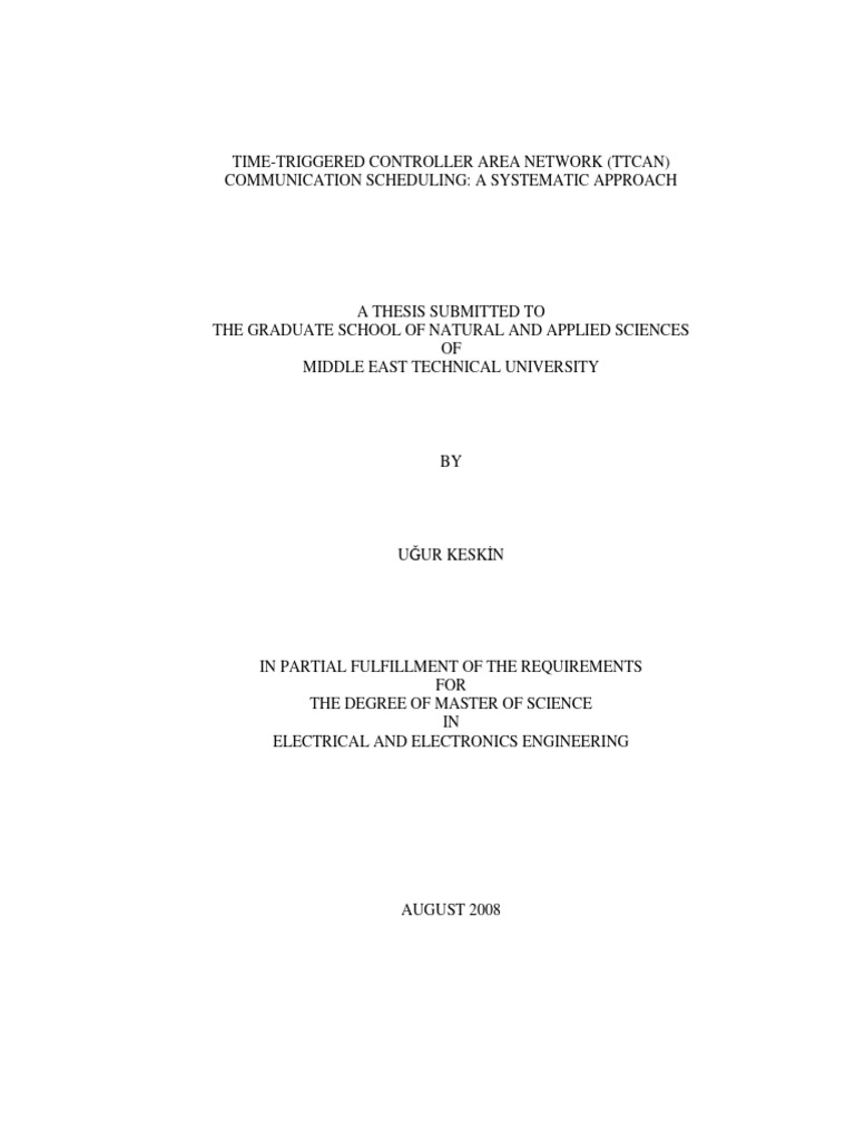 Time-Triggered Controller Area Network (Ttcan) | PDF | Computer Network | Channel Access Method