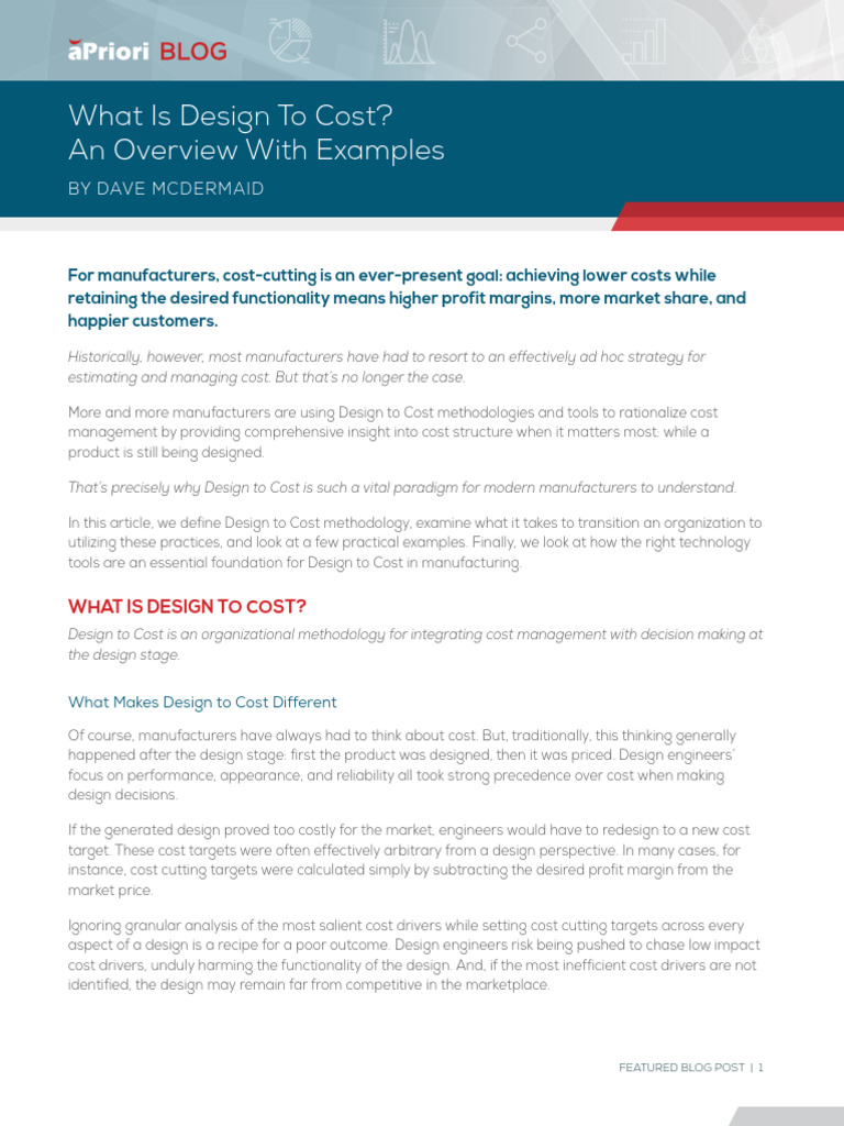 Understanding Design to Cost in Manufacturing | PDF | Cost Accounting ...