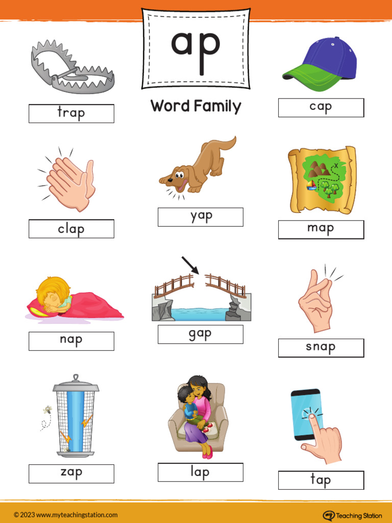 Word Family Activities: "ap" Words | PDF