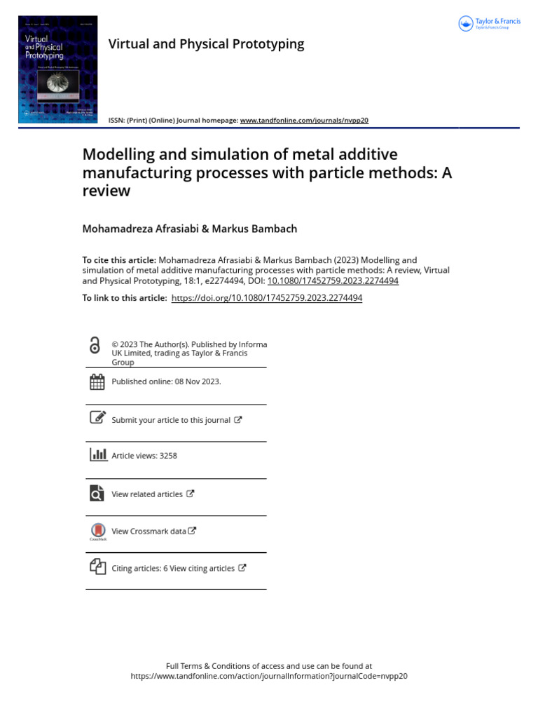 Modelling and Simulation of Metal Additive Manufacturing Processes With ...