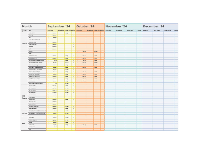 VK - Bill Paying Checklist | PDF | Banking | Financial Services