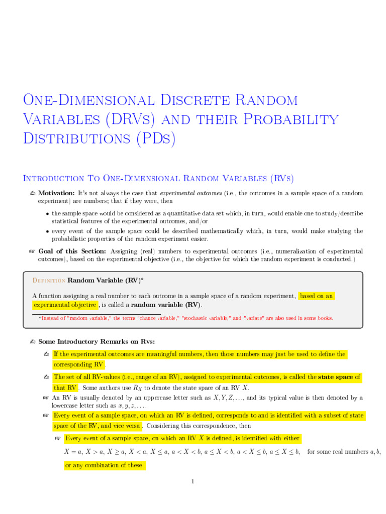Lecture Note V | PDF | Random Variable | Probability Distribution