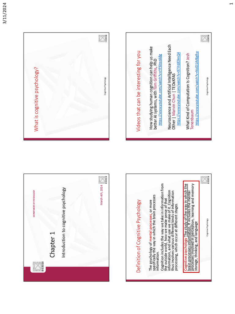 AICP23_24 01.Chapter 1 | PDF | Cognition | Psychology