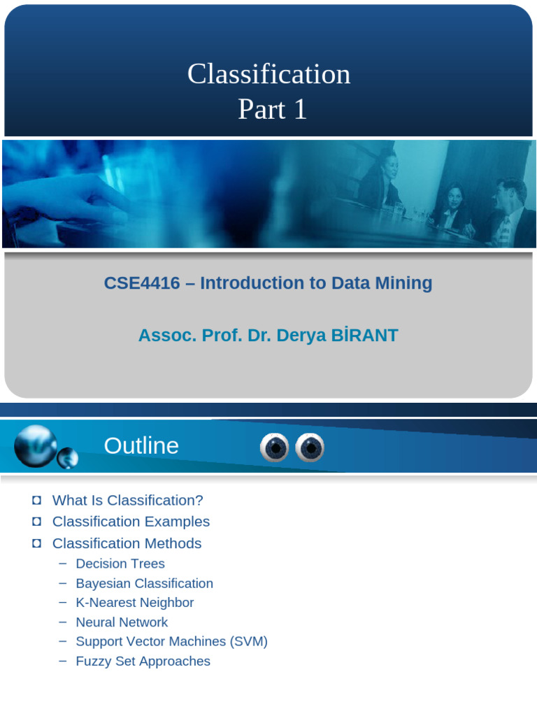 05 Classification Part1 | PDF | Statistical Classification | Support Vector Machine