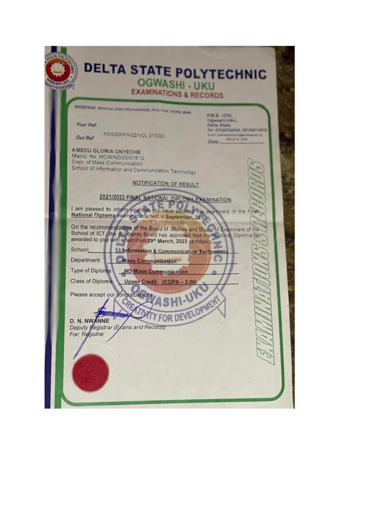 ND Certificate | PDF