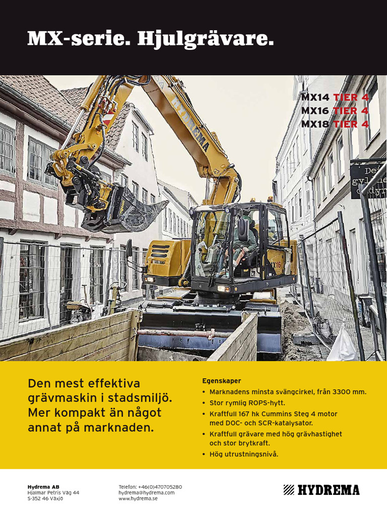 Broschyr Hydrema MX14 MX16 M18 JANUARI 2017 1 | PDF