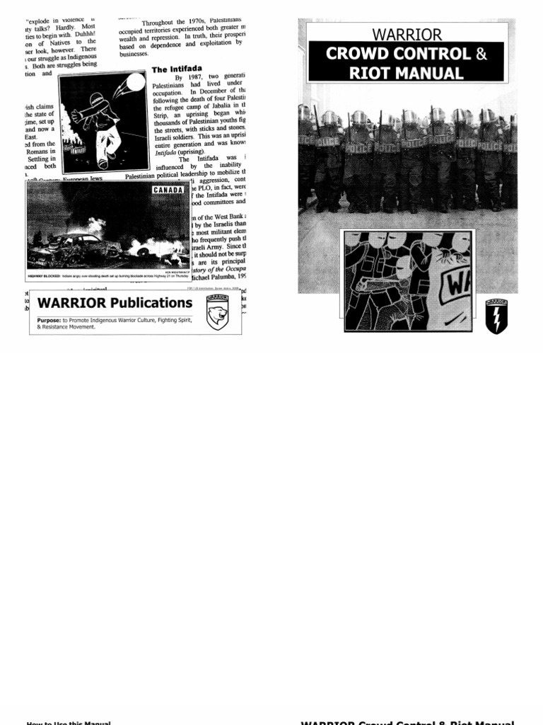 Crowd Control & Riot Manual (Booklet) | PDF | Surveillance | Riot