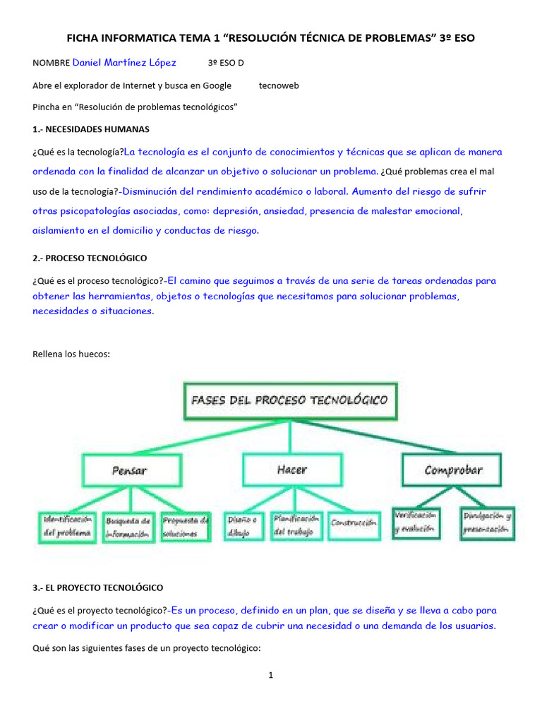 ficha inf RESOLUCION TEC PROBLEMAS tema 1 2024 - Documentos de Google | PDF | Presupuesto ...