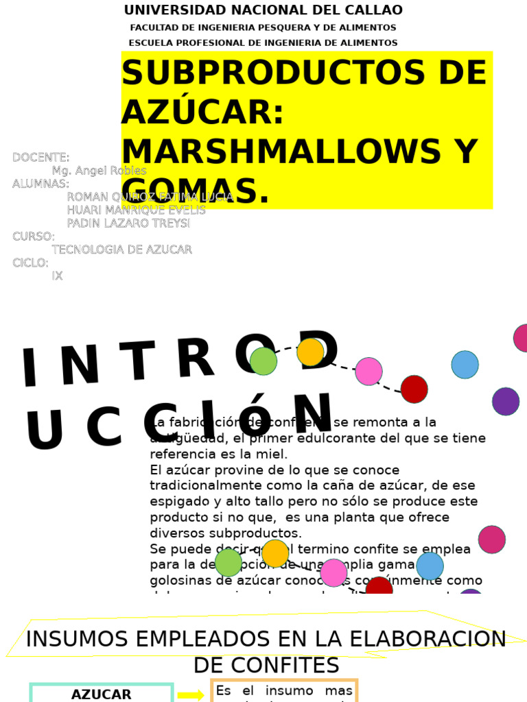 Proceso de Elaboración de Marshmallows | PDF | Azúcar | Dieta y nutrición