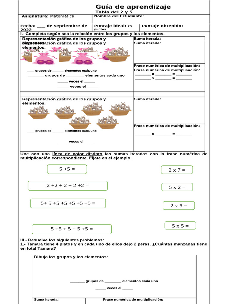 Tabla Del 2 y 5 | PDF