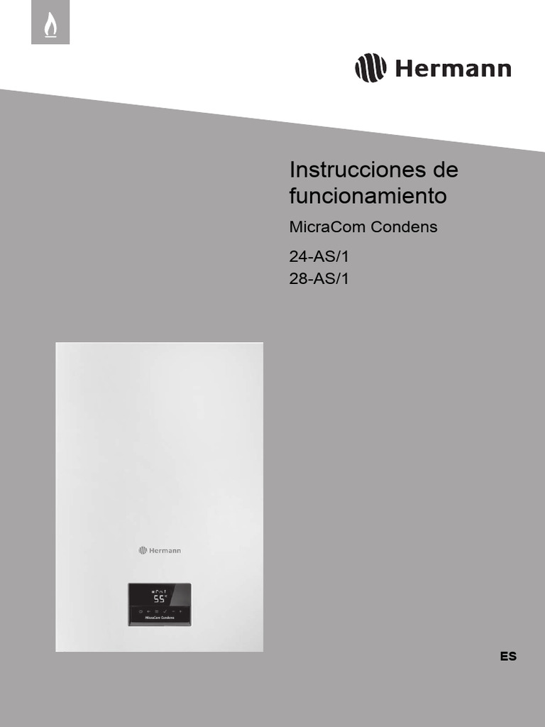 Hermann - MicraCom Condens - Manual Usuario 24 28 - 200528 | PDF | Tap (Válvula) | Residuos