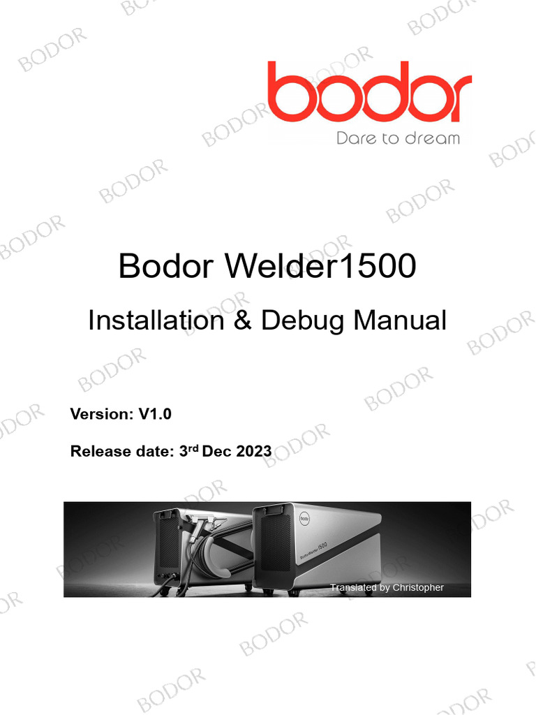 Bodor CT Installation & Debug Manual 15 | PDF | Welding | Construction