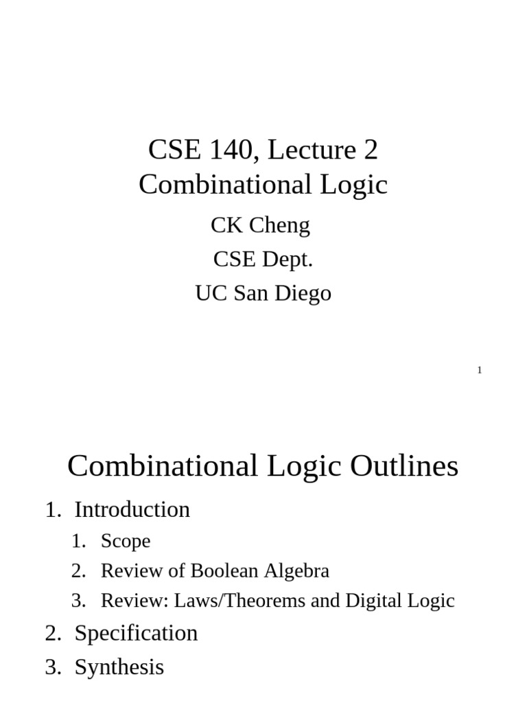 lec2 | PDF | Boolean Algebra | Teaching Mathematics