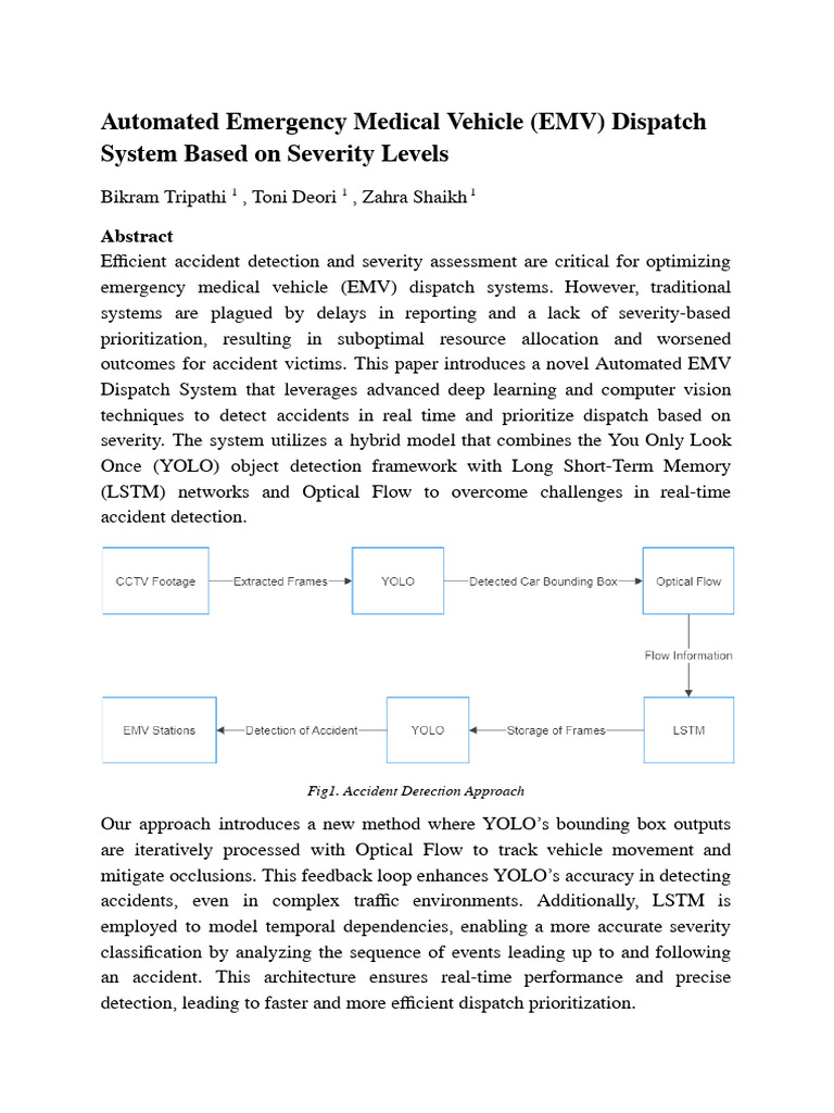 Abstract-Automated Emergency Medical Vehicle (EMV) Dispatch System ...