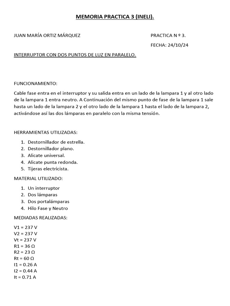Memoria Practica 3 | PDF | Ciencia y matemáticas