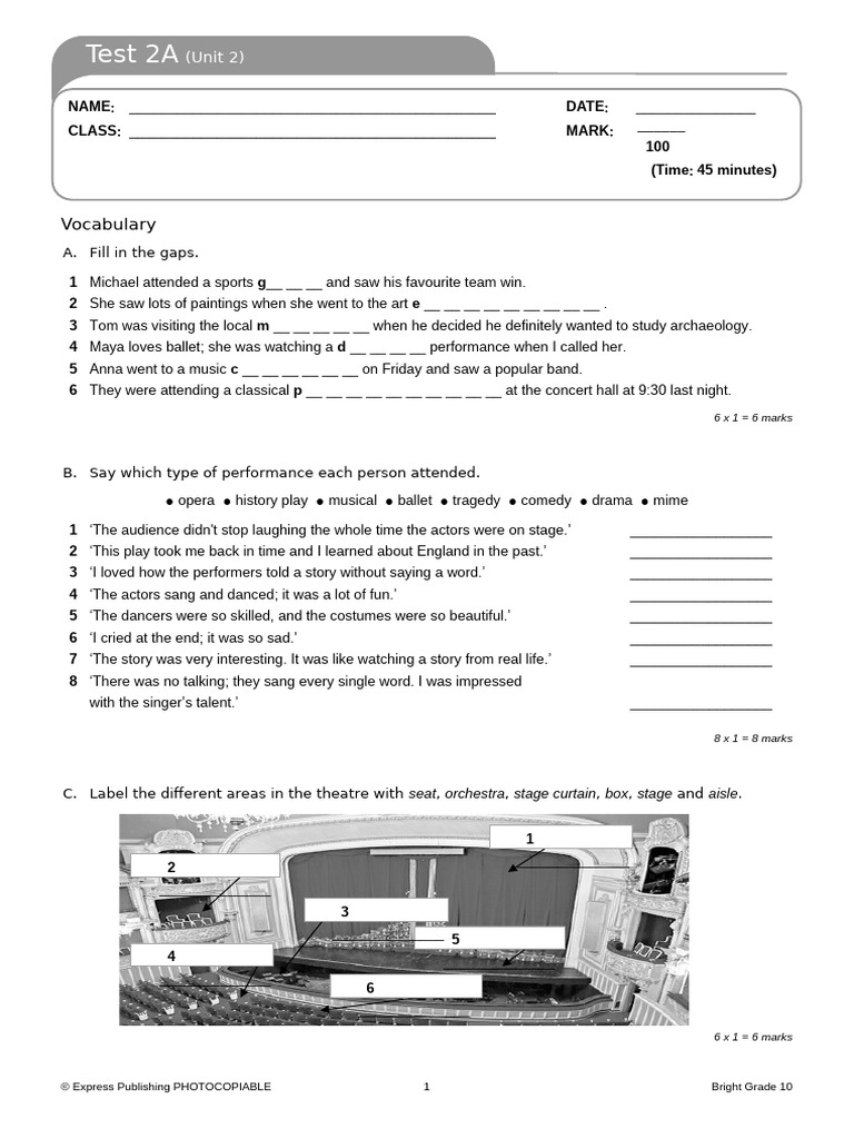 Grade 10 Language Arts Test | PDF | The Nutcracker | Performing Arts