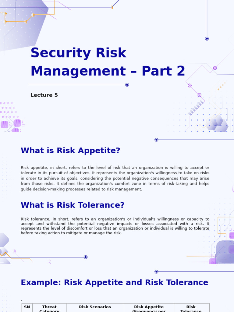 Security Risk Management - Part 2 | PDF | Risk | Safety