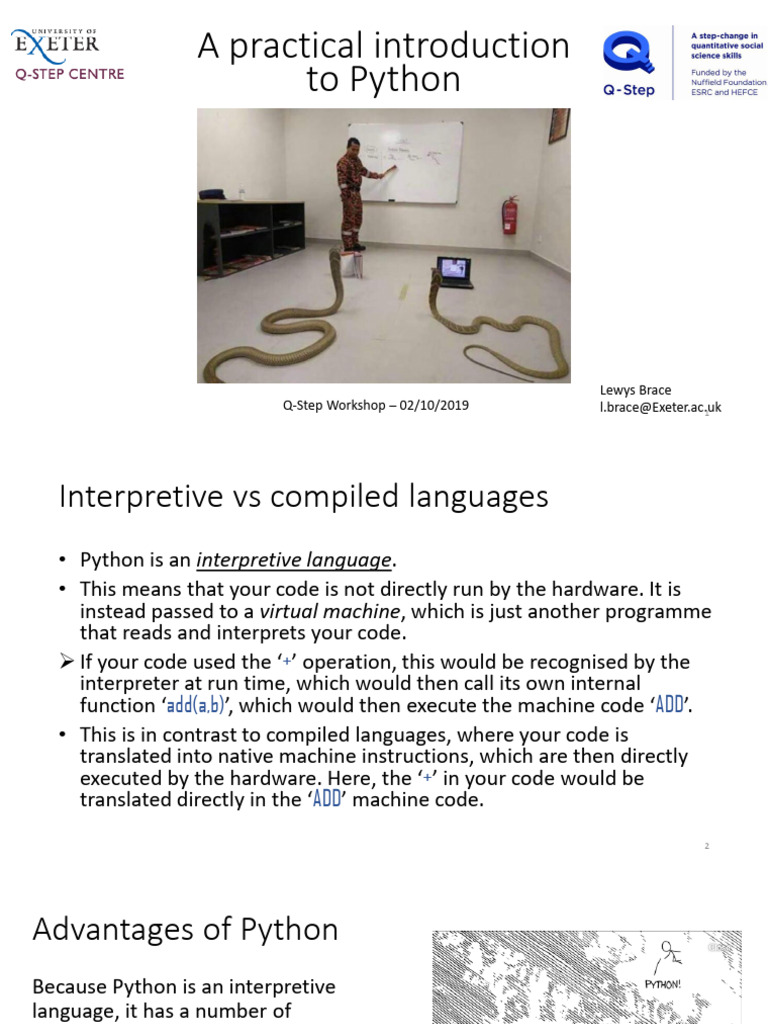 ENR100 Bilgisayar Programlamaya Giriş Temel Python v2.0 | PDF | Python (Programming Language ...