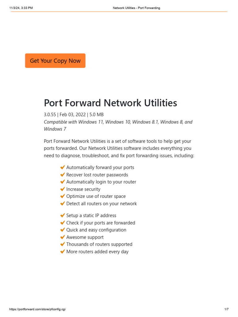 Network Utilities - Port Forwarding | PDF | Port (Computer Networking) | Ip Address