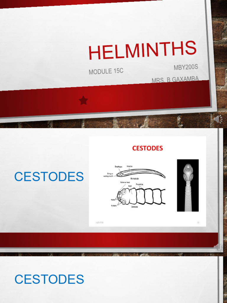 Module 15c - Cestodes Micro | PDF | Clinical Medicine | Health Sciences