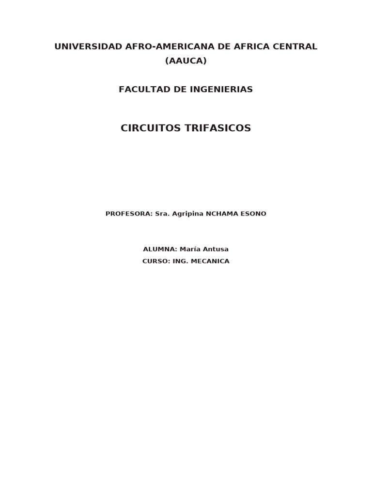 Trifasicos Antusa | PDF | Energia electrica | Corriente eléctrica