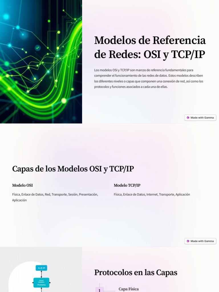 Modelos de Referencia de Redes OSI y TCPIP | PDF | Modelo osi | Red de ...