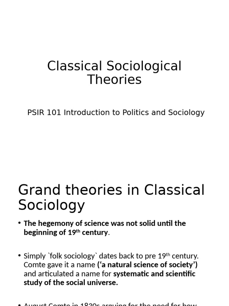 05 06 PSIR 101 Marx Weber Durkheim | PDF | Sociology | Max Weber