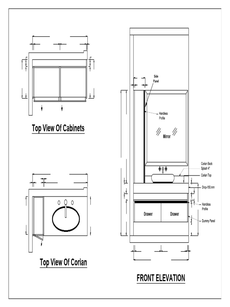 Vanity Drawings 2D+3D | PDF | Drawing | Crafts
