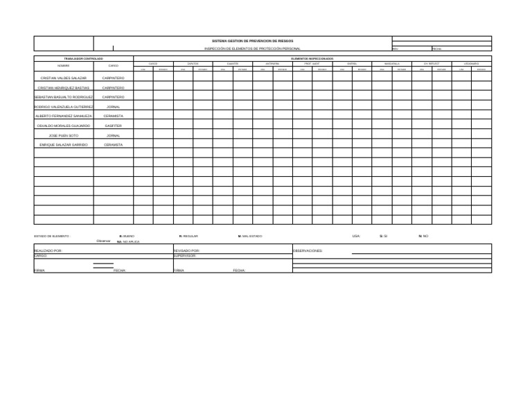 Check List de Epp | PDF