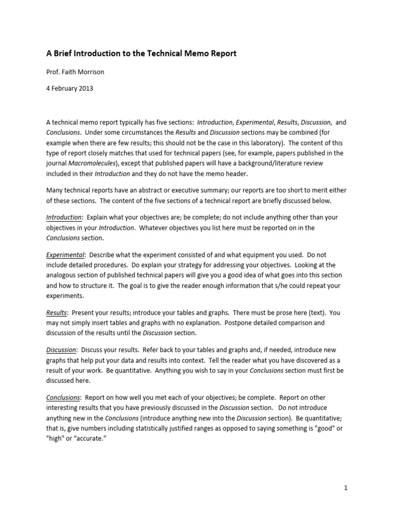 AdTechnical Memo Report | PDF | Memorandum | Human Communication