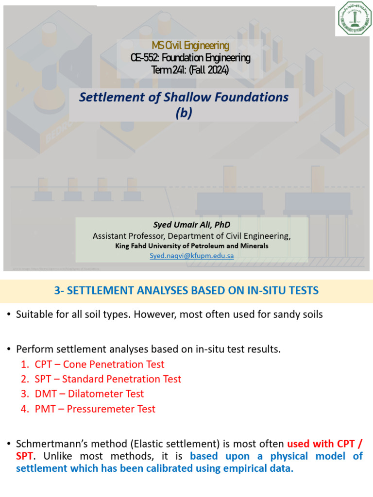 Shallow Foundations - Settlement-B | PDF | Foundation (Engineering) | Applied And ...