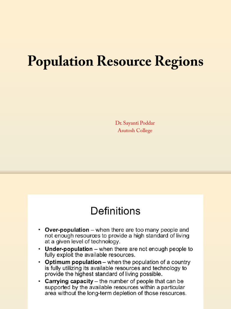 Population Resource Regions of The World | PDF
