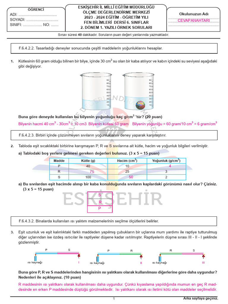 6.sinif20222023fen2.d1.yca | PDF