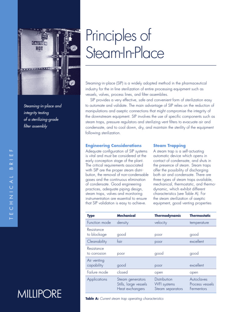Principios de Vapor en Linea o Steam in Place (Sip) | PDF | Steam | Valve